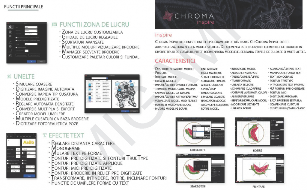 Software broderie Chroma Inspire Digitizare Ricoma - Migami